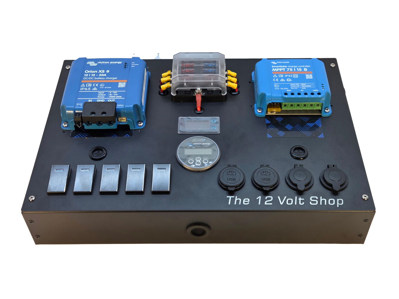 12/24V Premium Control Hub Distribution Panel with Victron Orion XS 12/ ...